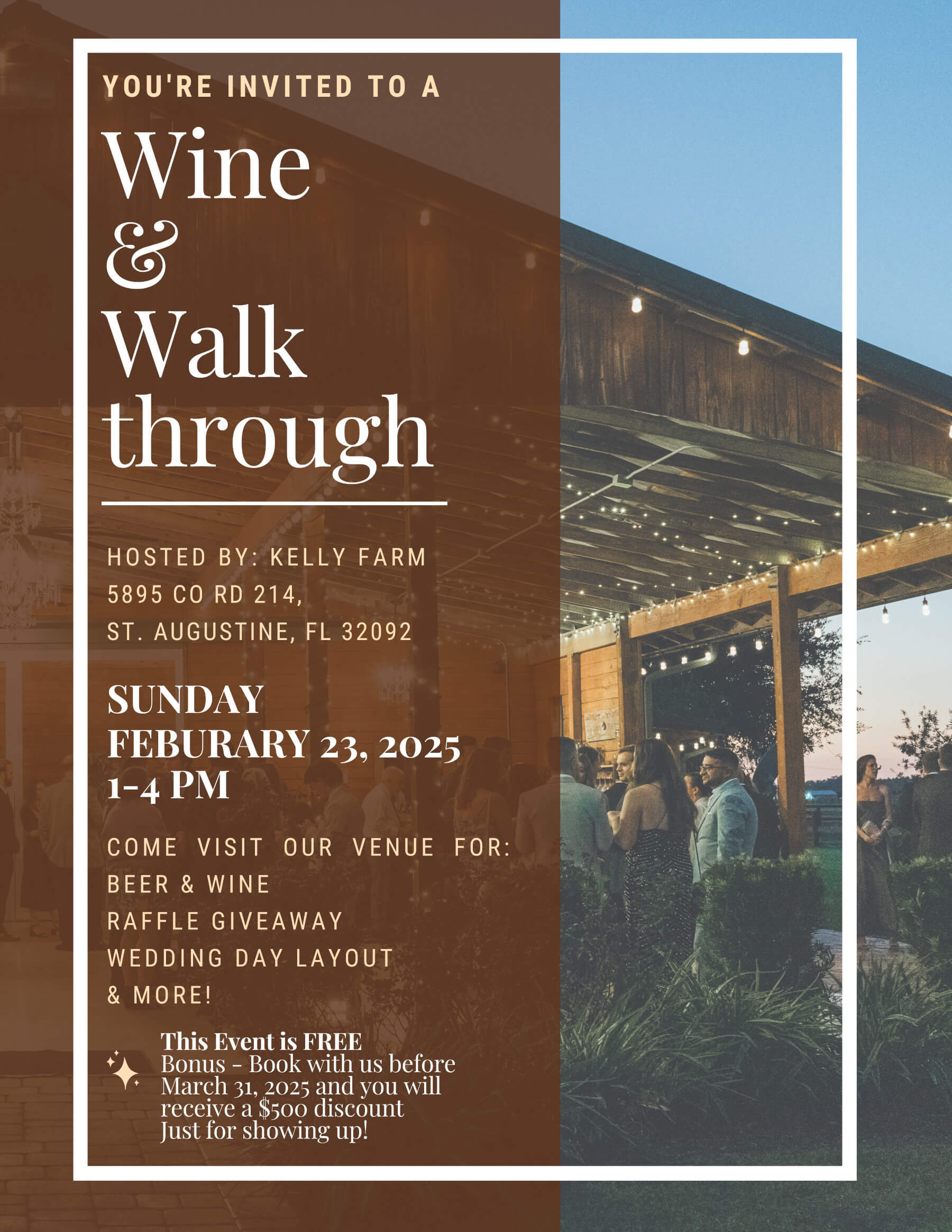 Wine & Walk Through - Kelly Farm Events